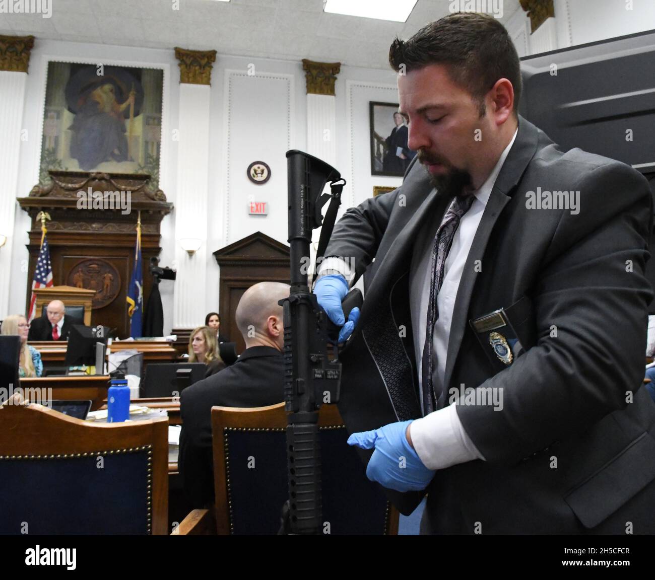 Kenosha, Wisconsin, USA. 8th Nov, 2021. Kenosha Police detective BEN ...