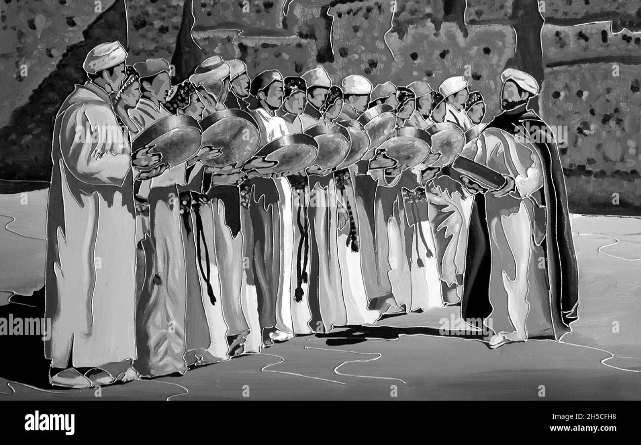 Ancient traditional moroccan lifestyle in black and white Stock Photo ...