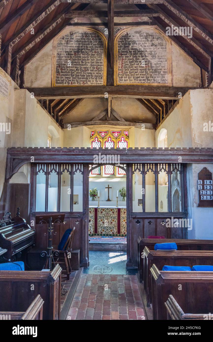 Norman Church of St Richard at Burton Park near Duncton, Petworth, West ...