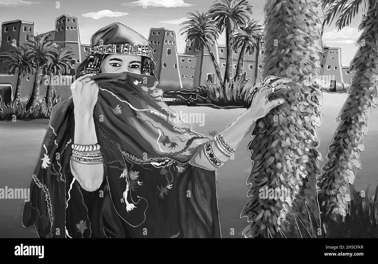 Ancient traditional moroccan lifestyle in black and white Stock Photo ...