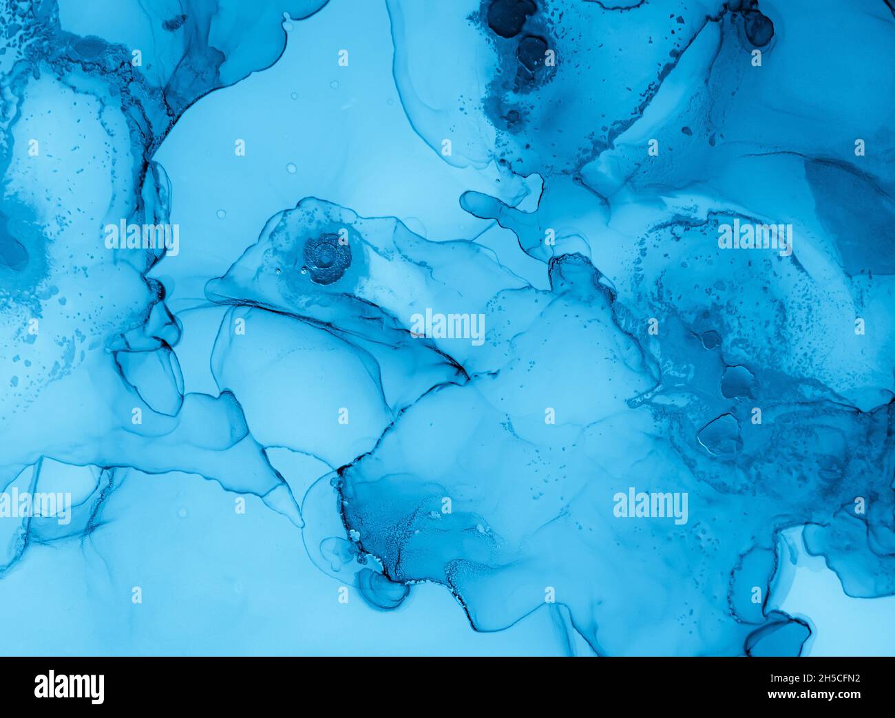 Mixing Inks. Fluid Flow Background. Indigo Liquid Stock Photo - Alamy