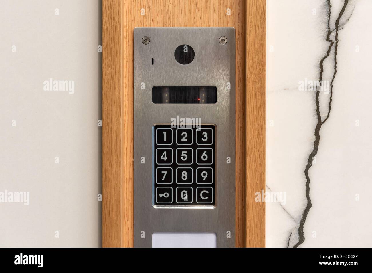 A modern intercom in a residential building Stock Photo - Alamy