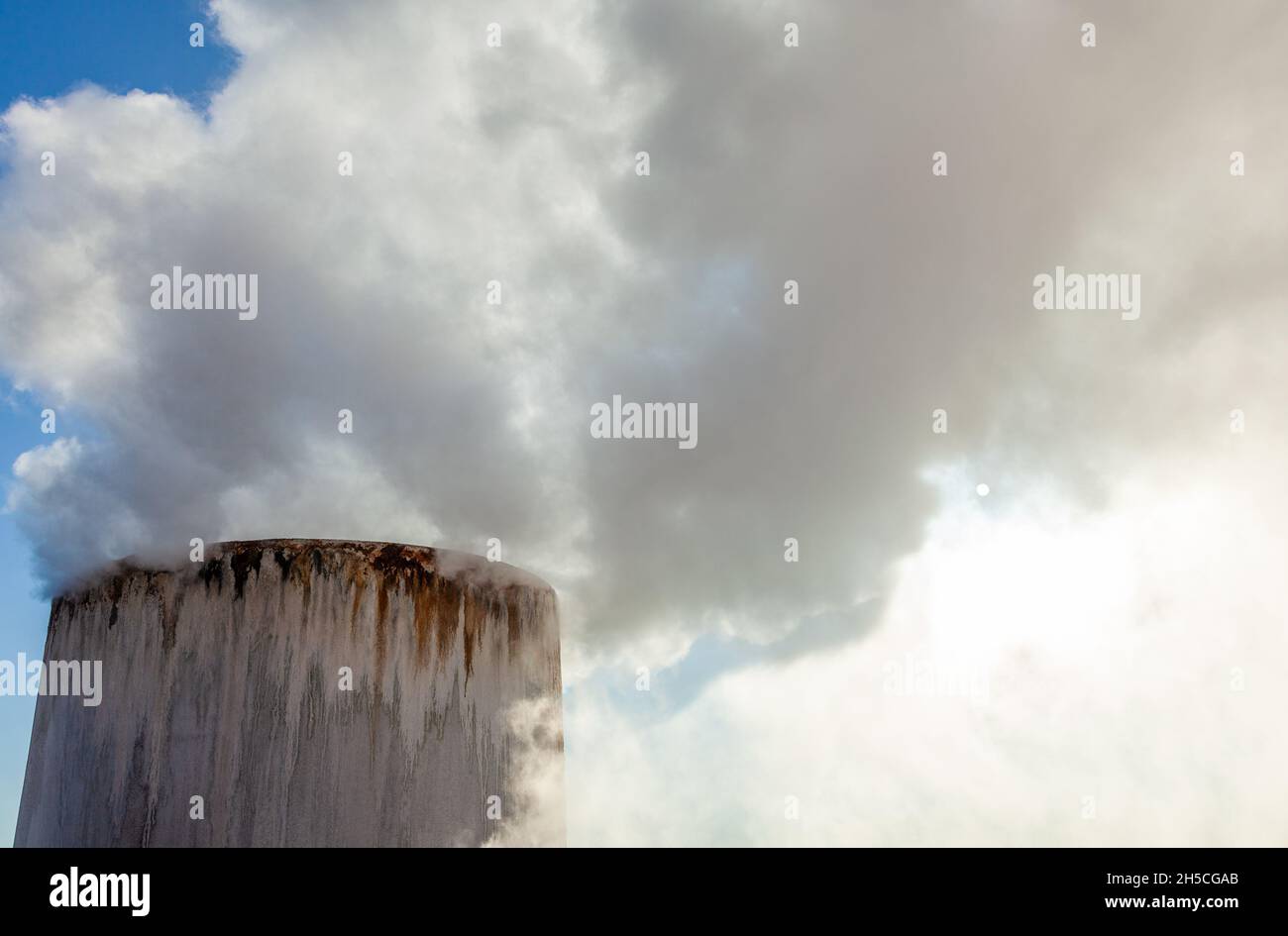 Climate change environmental pollution global warming concept smoke or ...