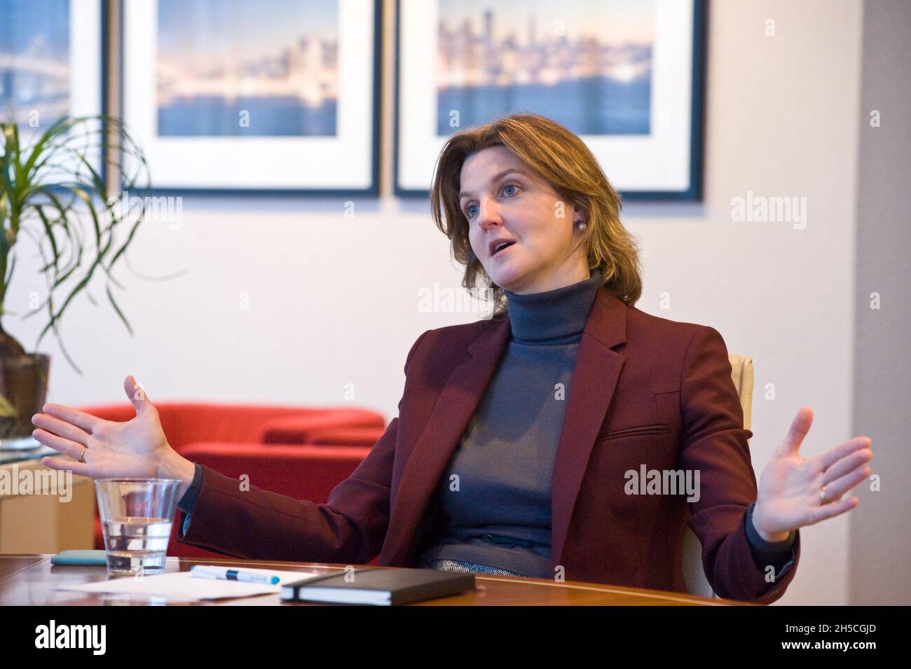 Cressida Hogg CBE being interviewed Stock Photo - Alamy