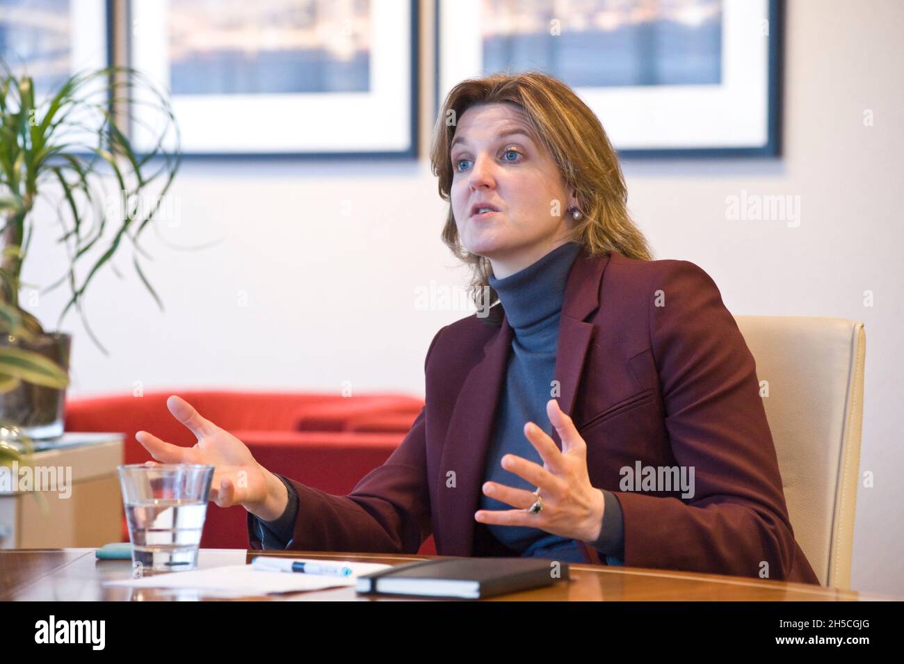 Cressida Hogg CBE being interviewed Stock Photo - Alamy