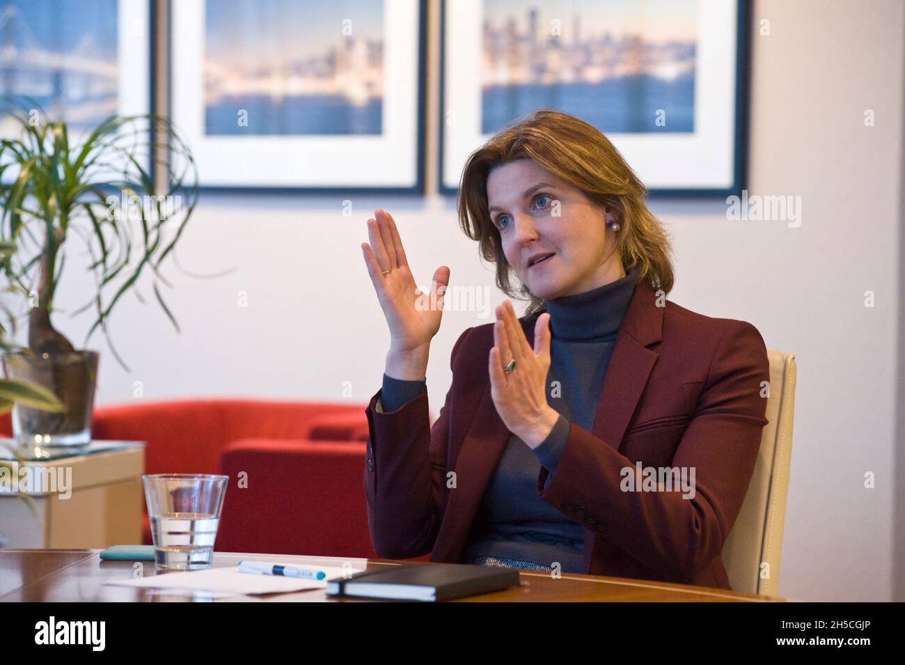 Cressida Hogg CBE being interviewed Stock Photo - Alamy