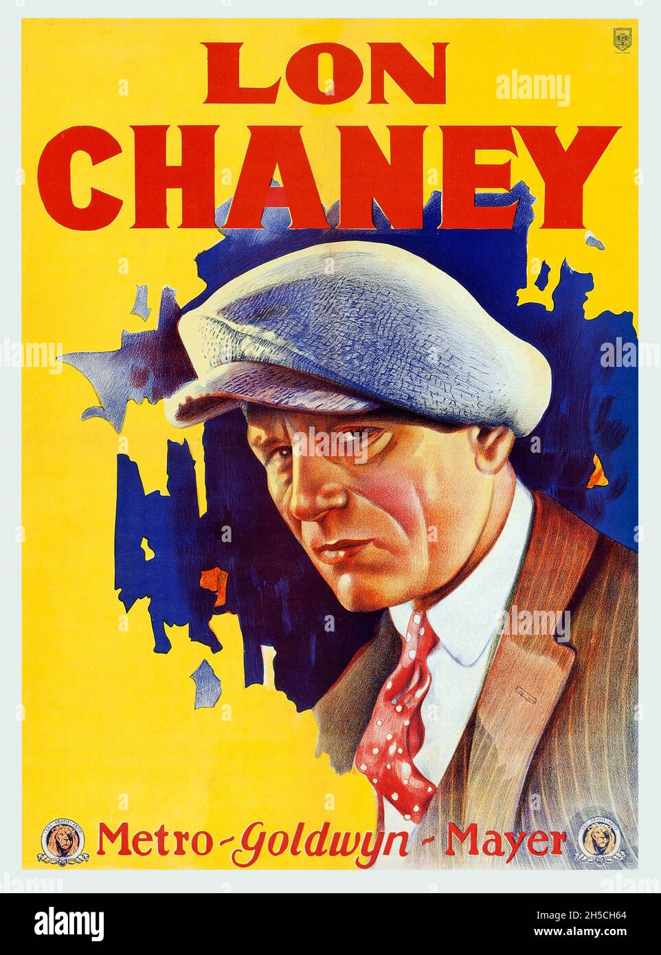 Lon Chaney (MGM, 1920s). Argentinean Personality Poster Stock Photo - Alamy