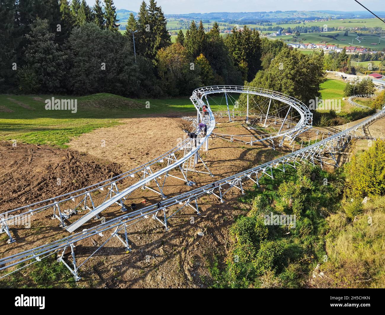 Nesselwang, Bavaria, Germany. 8th Nov, 2021. An example of a Rodelbahn ...