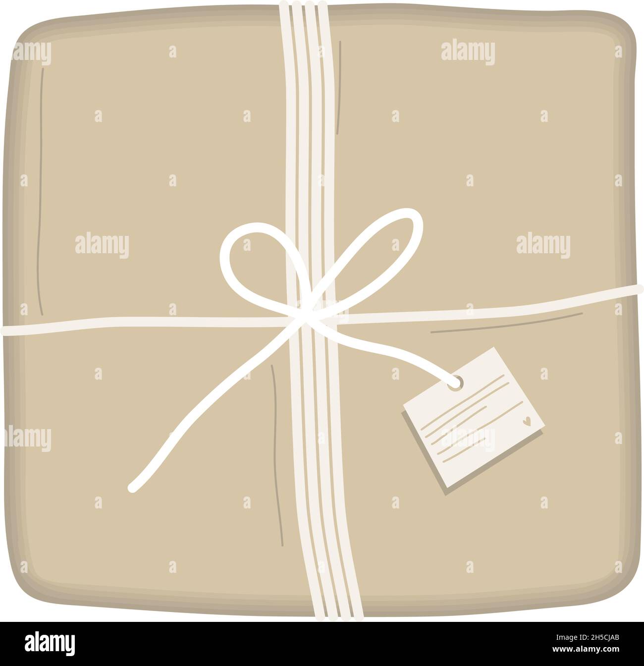 beige gift box over white Stock Vector Image & Art - Alamy