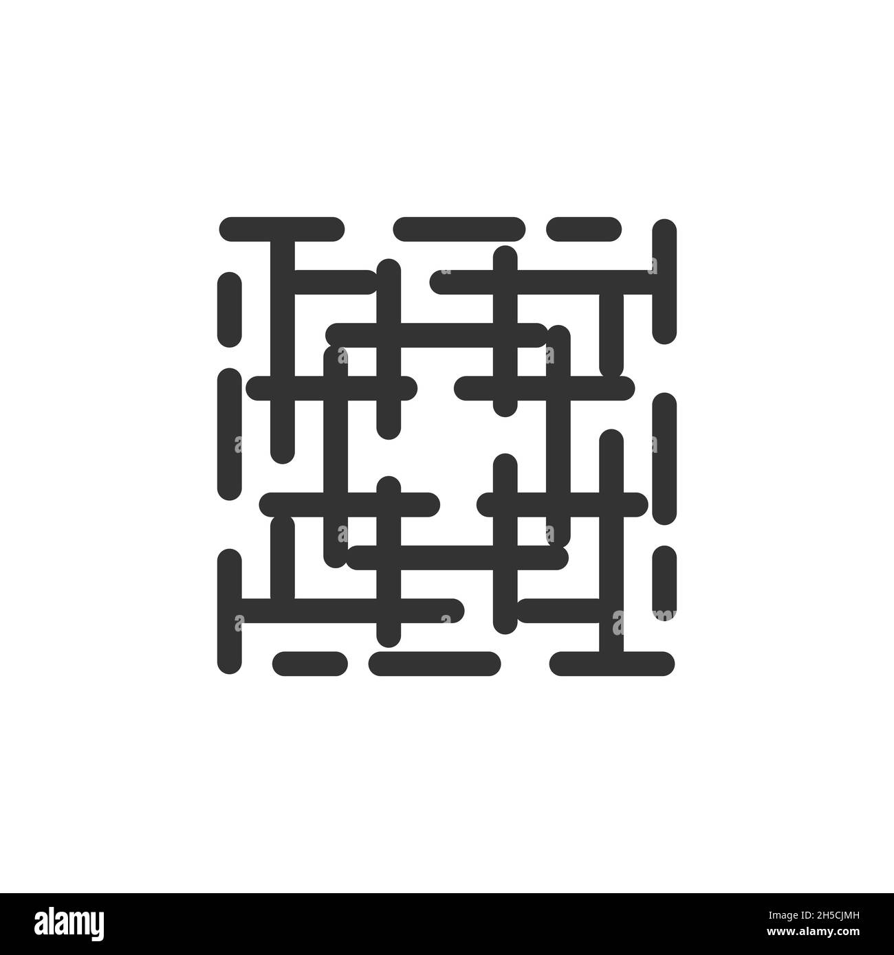 Labyrinth square design element. Stock vector illustration isolated ...