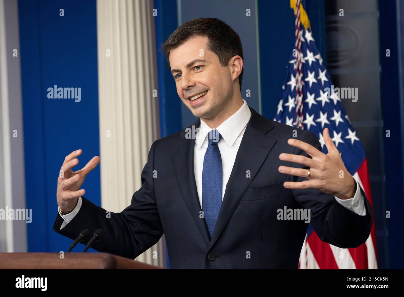 United States Secretary of Transportation Pete Buttigieg participates ...