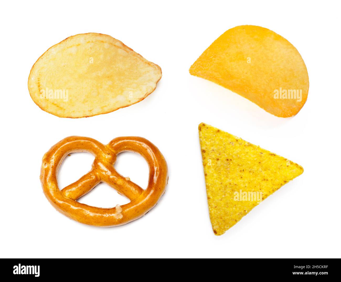 Snack collection isolated on white background collage Stock Photo - Alamy