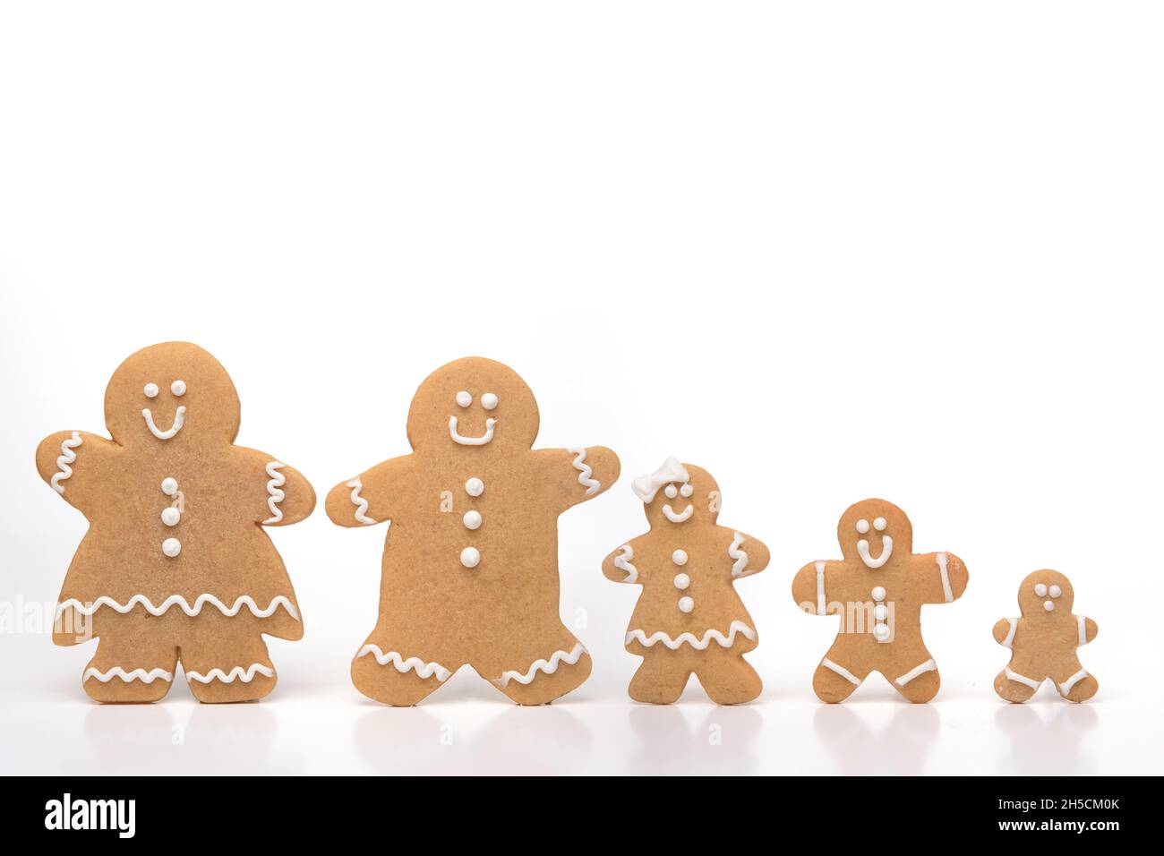 Isolated Gingerbread Family on White Background Stock Photo - Alamy
