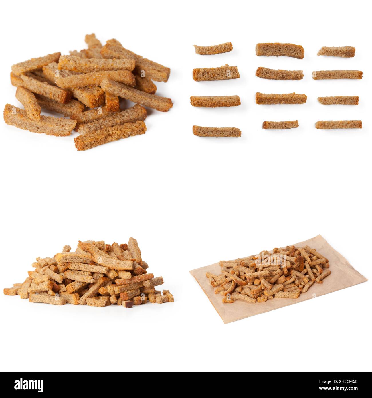 Rye Bread crackers. Isolated on white background Stock Photo - Alamy