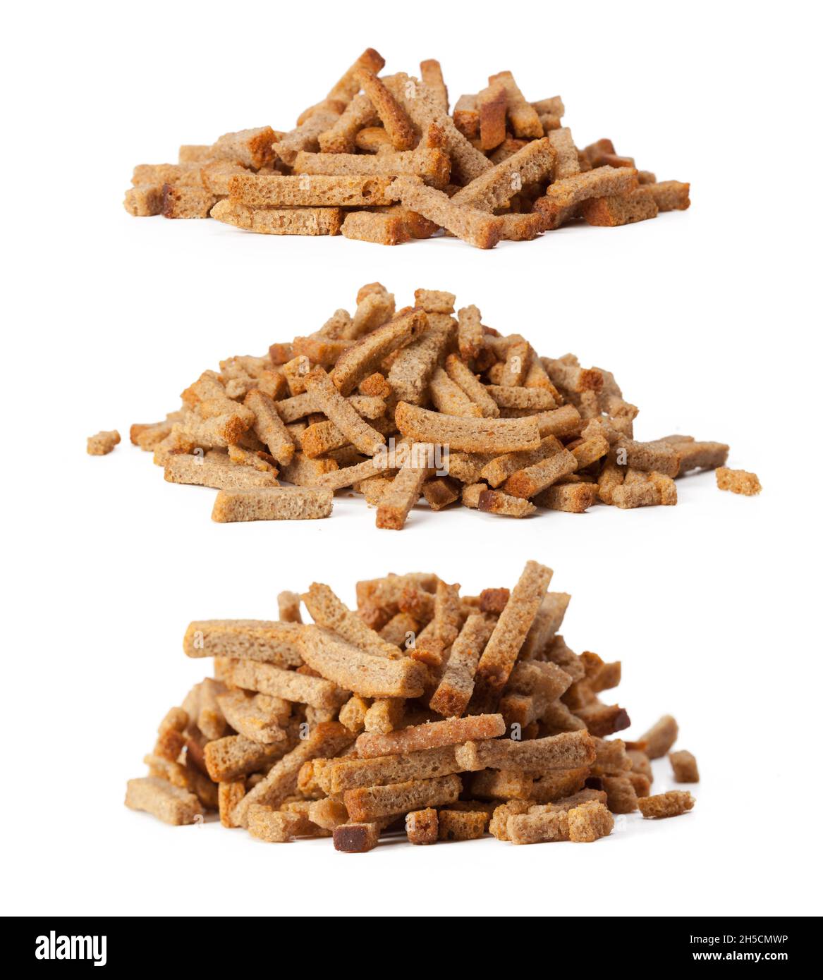 Rye Bread crackers. Isolated on white background Stock Photo - Alamy