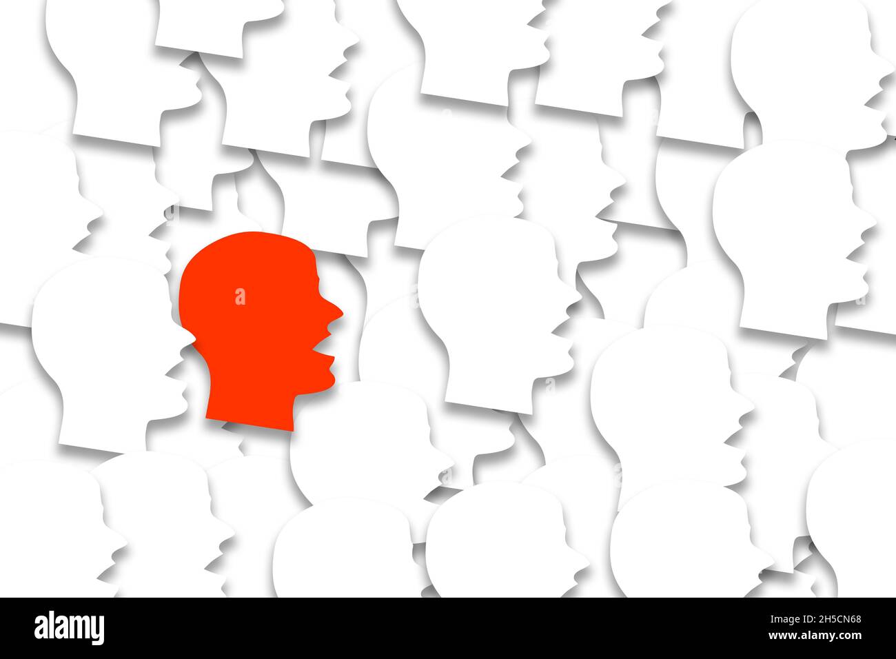 Talking head icon pattern background Stock Photo - Alamy