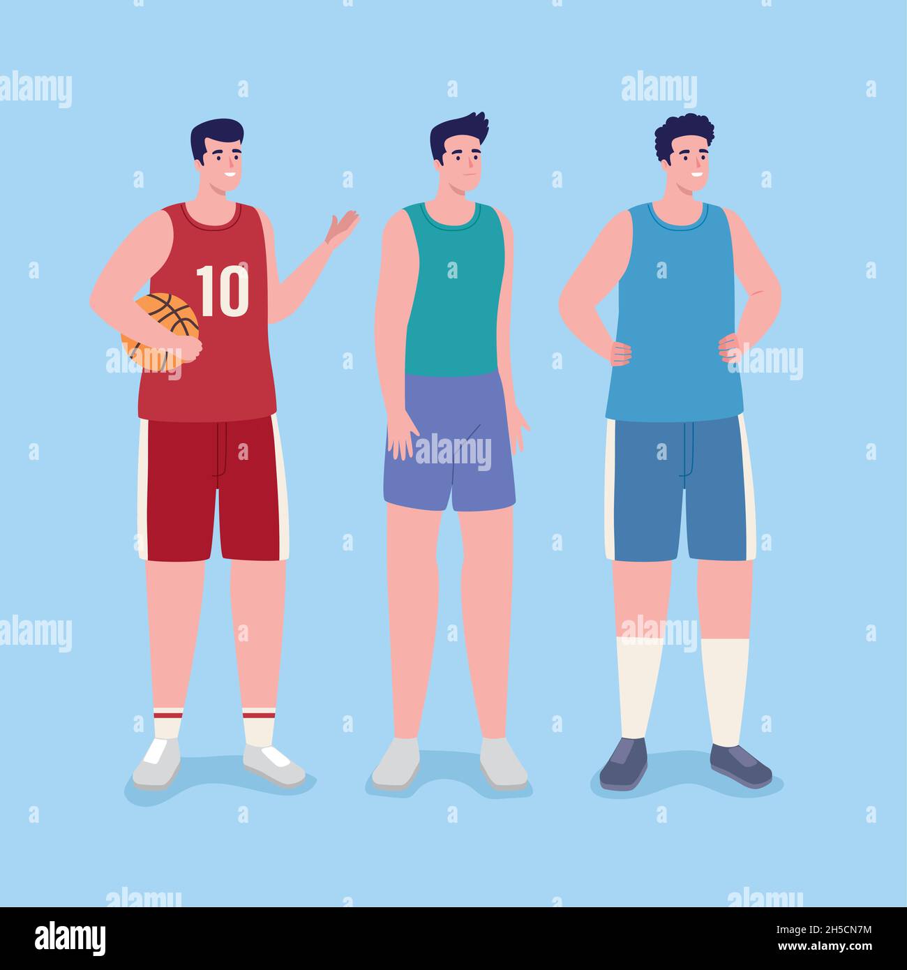 three male athletes characters Stock Vector Image & Art - Alamy
