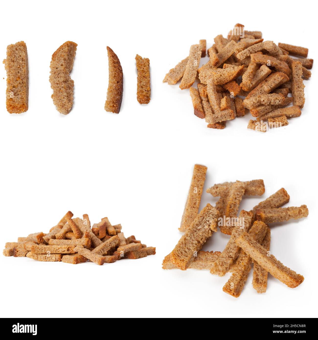 Rye Bread crackers. Isolated on white background Stock Photo - Alamy