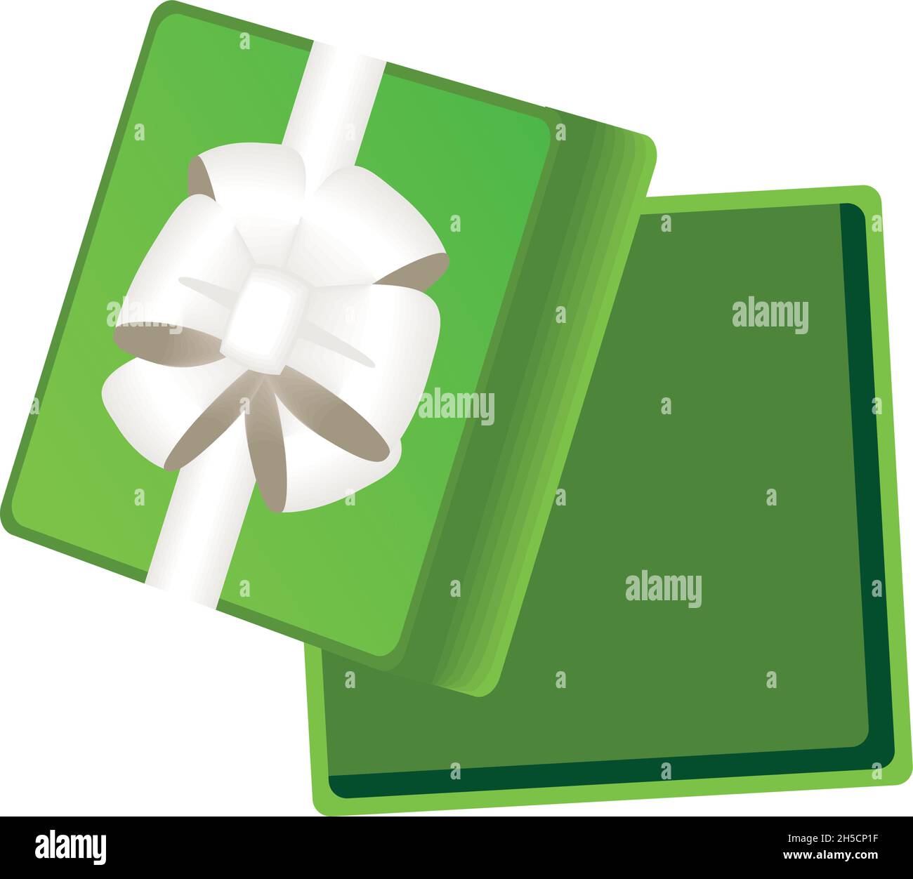 green birthday gift over white Stock Vector Image & Art - Alamy
