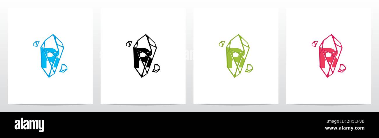 Alphabet Inside Frozen Ice Crystal Letter Logo Design R Stock Vector ...