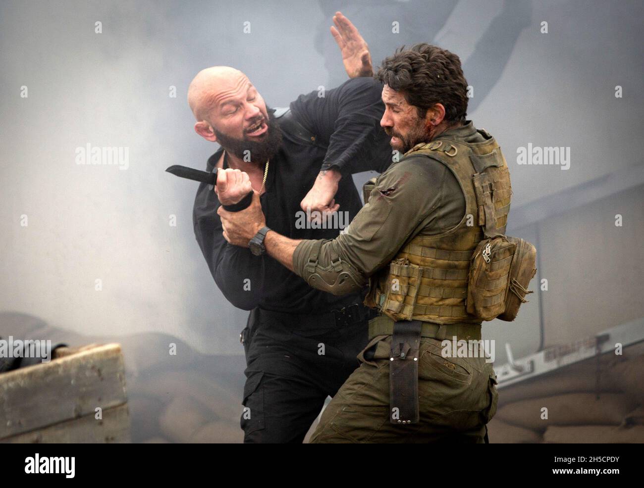 ONE SHOT, from left: Jess Liaudin, Scott Adkins, 2021. © Screen Media ...