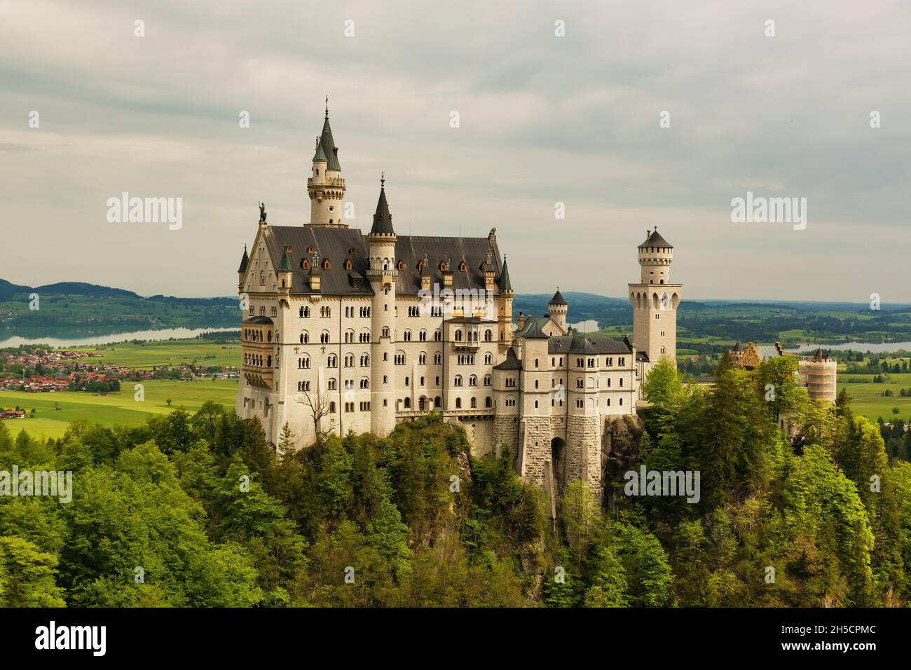 26 May 2019 Fussen, Germany - Neuschwanstein castle architecture ...