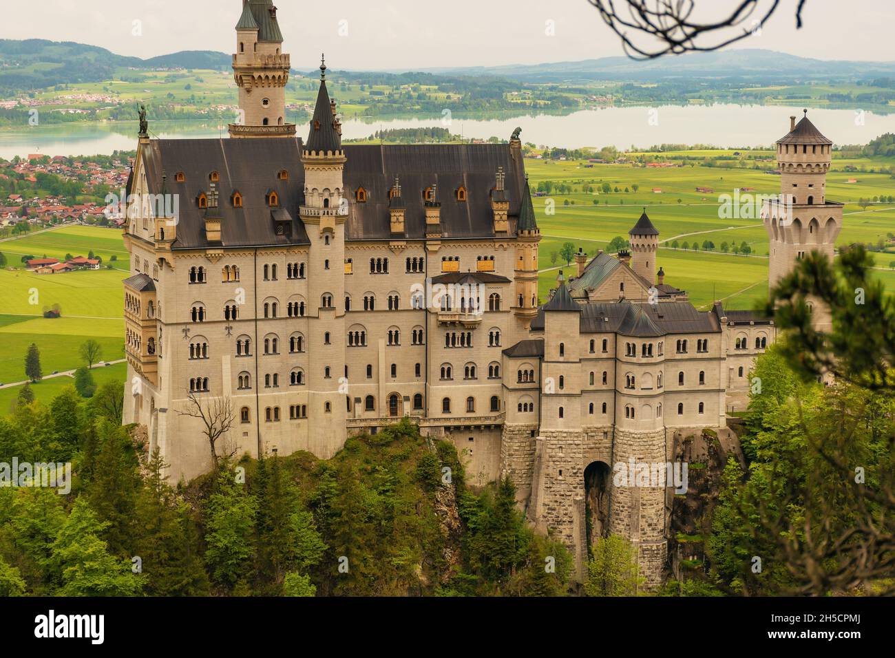 26 May 2019 Fussen, Germany - Neuschwanstein castle architecture ...
