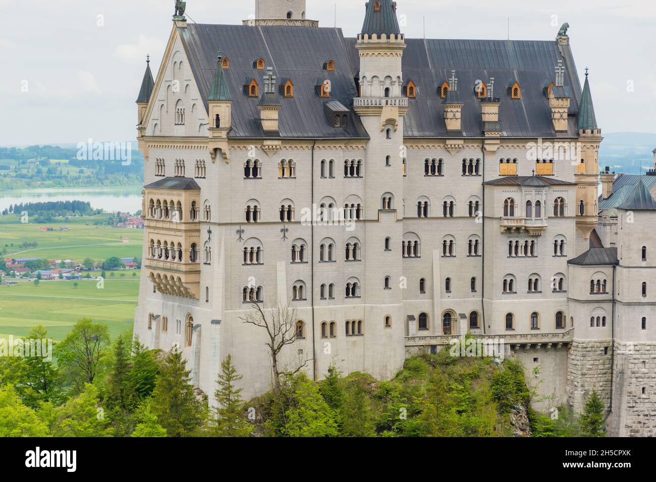 26 May 2019 Fussen, Germany - Neuschwanstein castle architecture ...