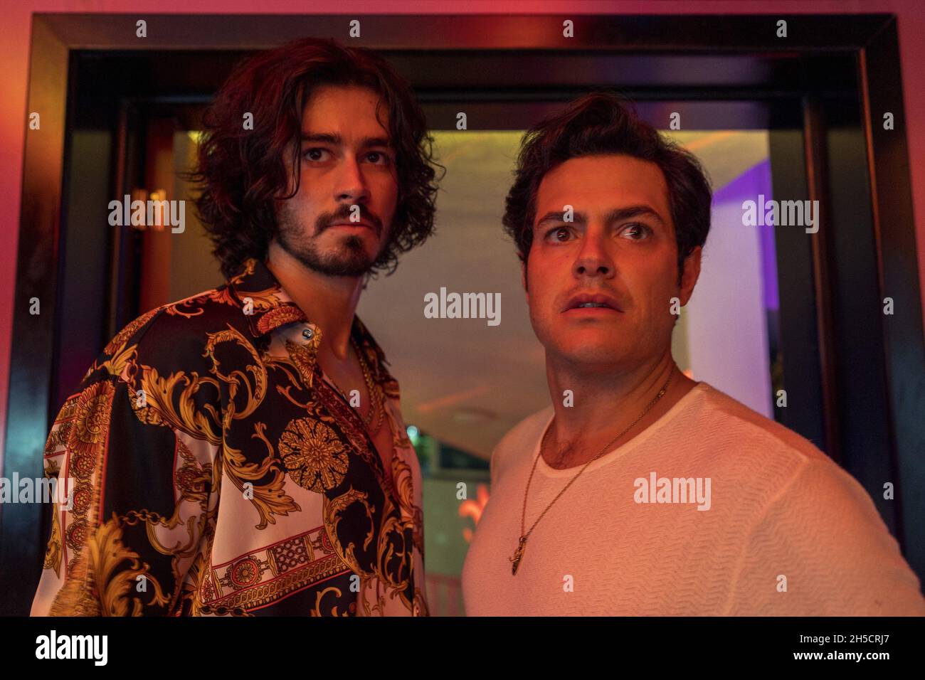 NARCOS: MEXICO, from left: Manuel Masalva, Alfonso Dosal, (Season 3, ep. 303, aired Nov. 5, 2021 ...