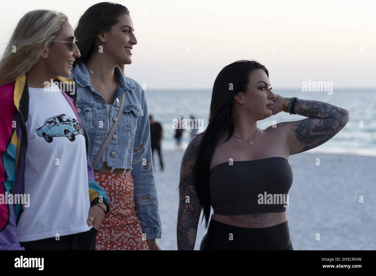 TAMPA BAES, from left: Brianna Murphy, Haley Grable, Cuppie Bragg ...