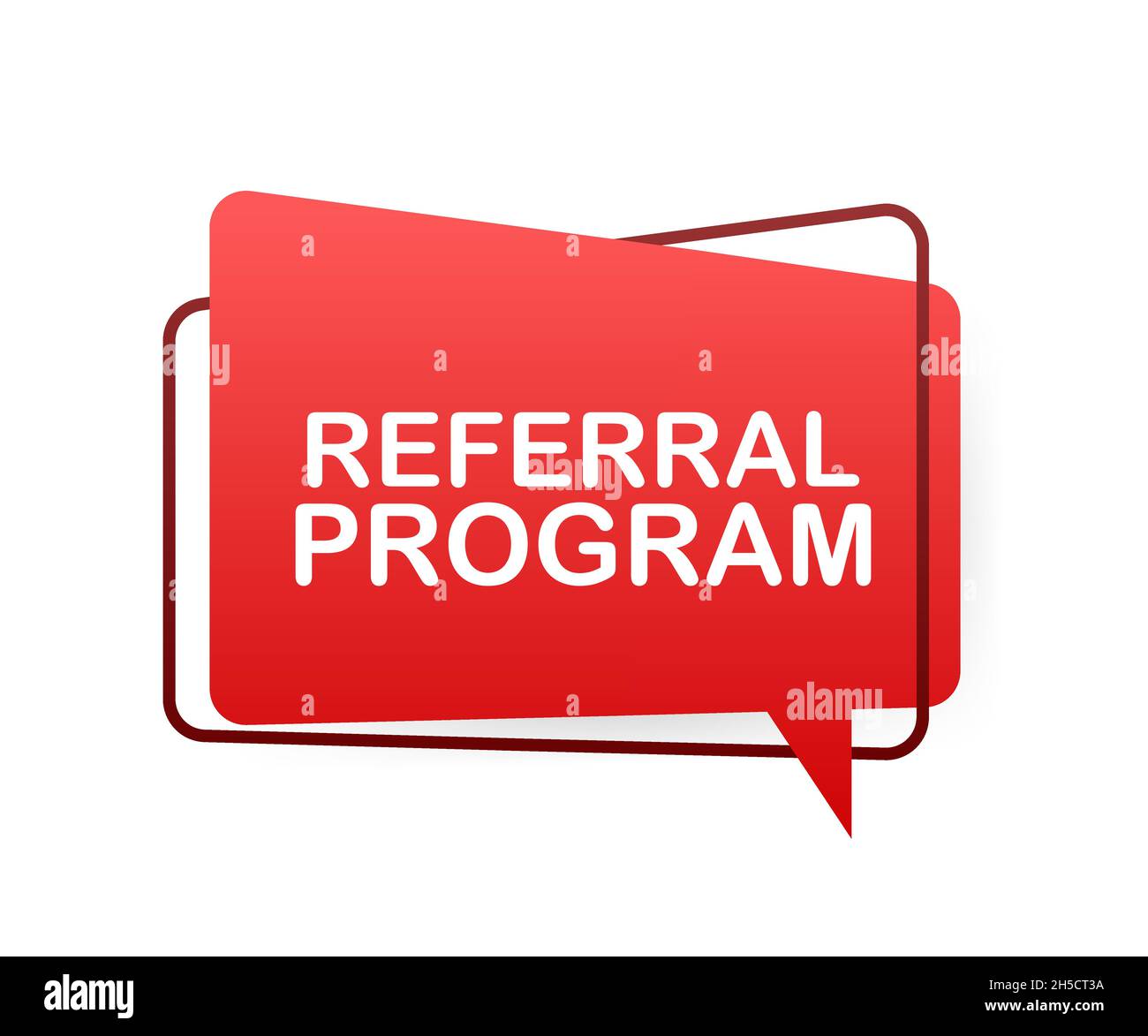 Megaphone label with referral program. Megaphone banner. Web design ...