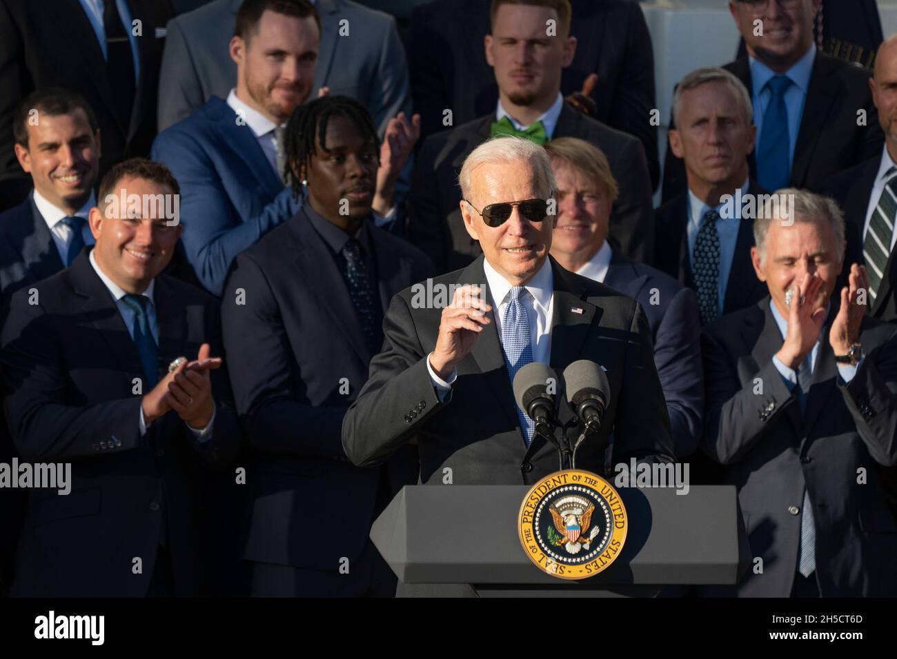 United States President Joe Biden honors the Milwaukee Bucks for ...