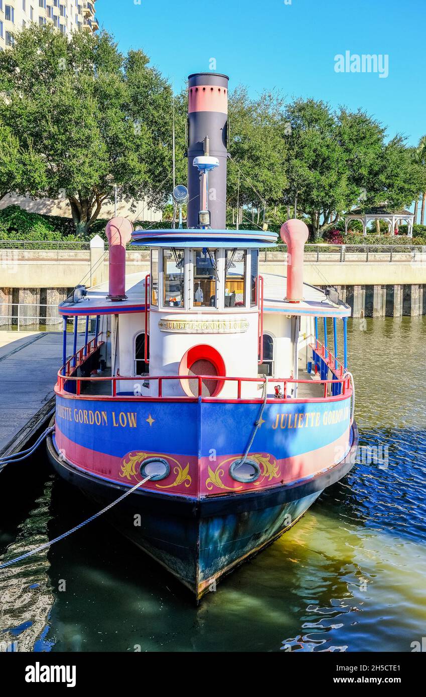 Juliette Gordon Low Ferry in Savannah Stock Photo - Alamy