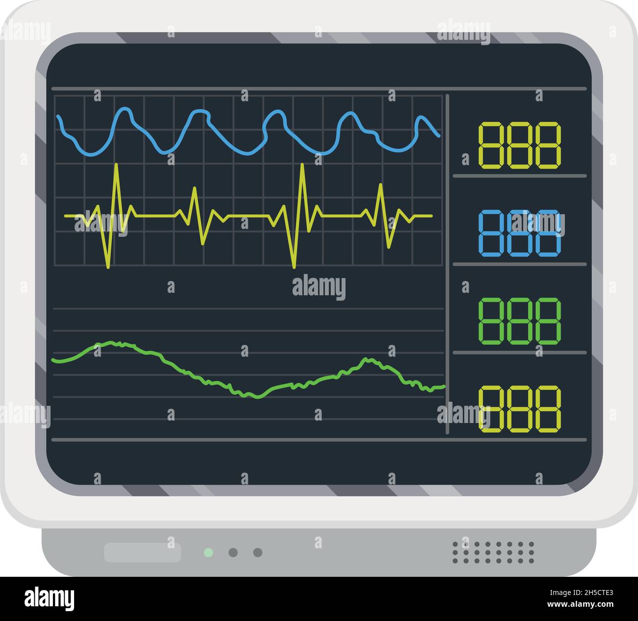 nice electrocardiogram machine over white Stock Vector Image & Art - Alamy