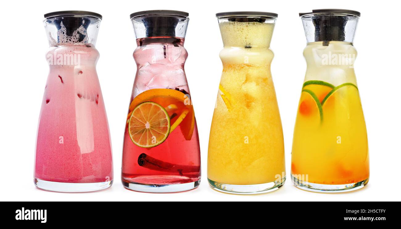 Set of classic cocktails isolated on white Stock Photo - Alamy