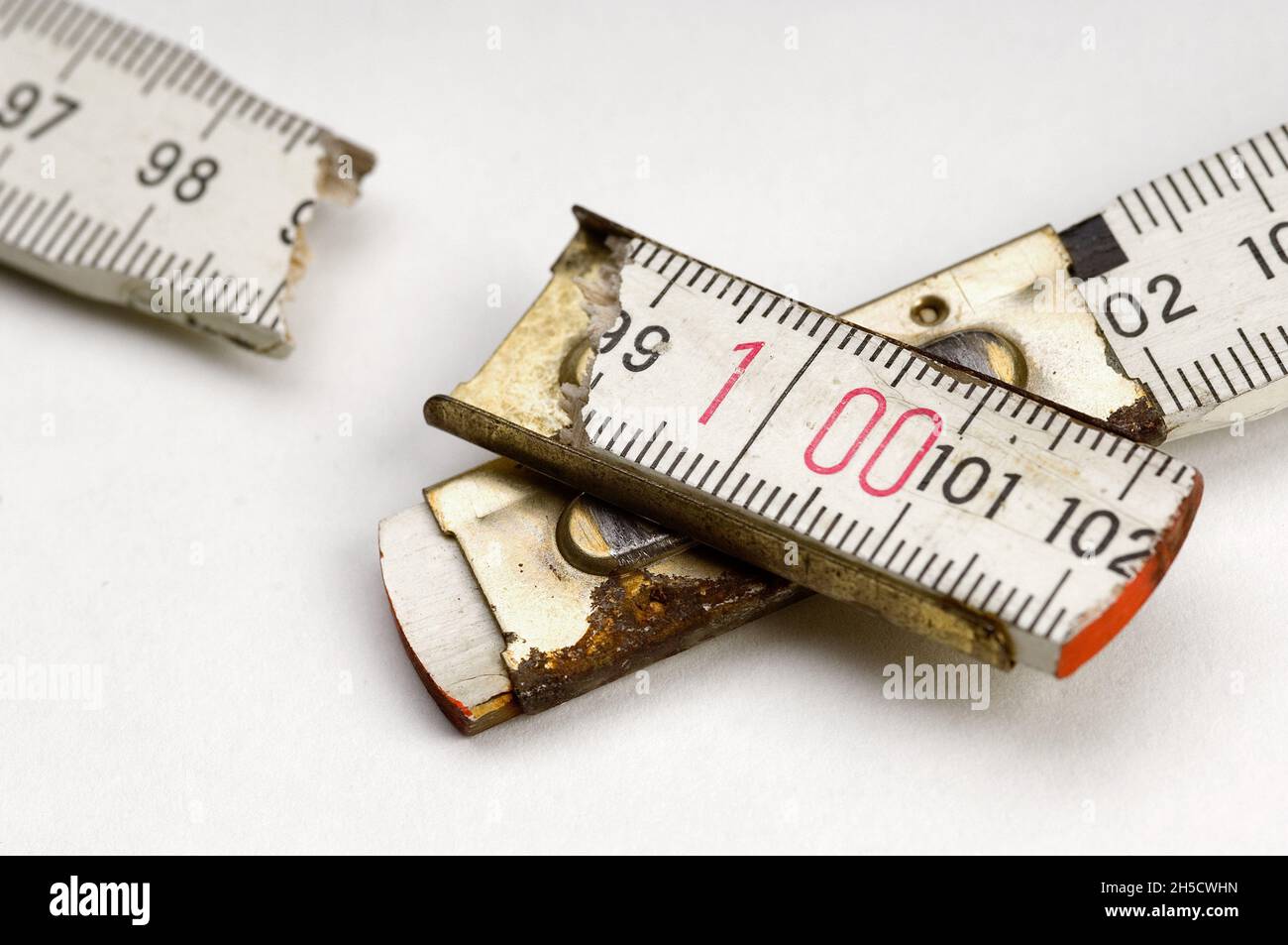 broken folding rule, cut out, Germany Stock Photo - Alamy