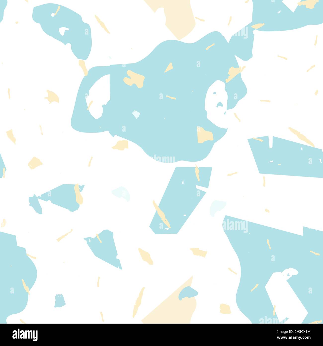 Terrazzo seamless pattern. Blue classic flooring texture. Background ...