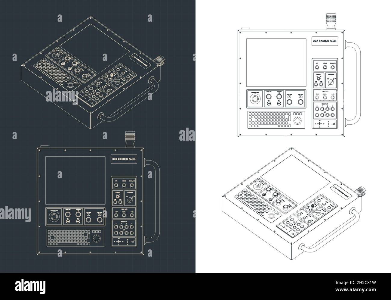 Stylized vector illustration of drawings of remote control for ...