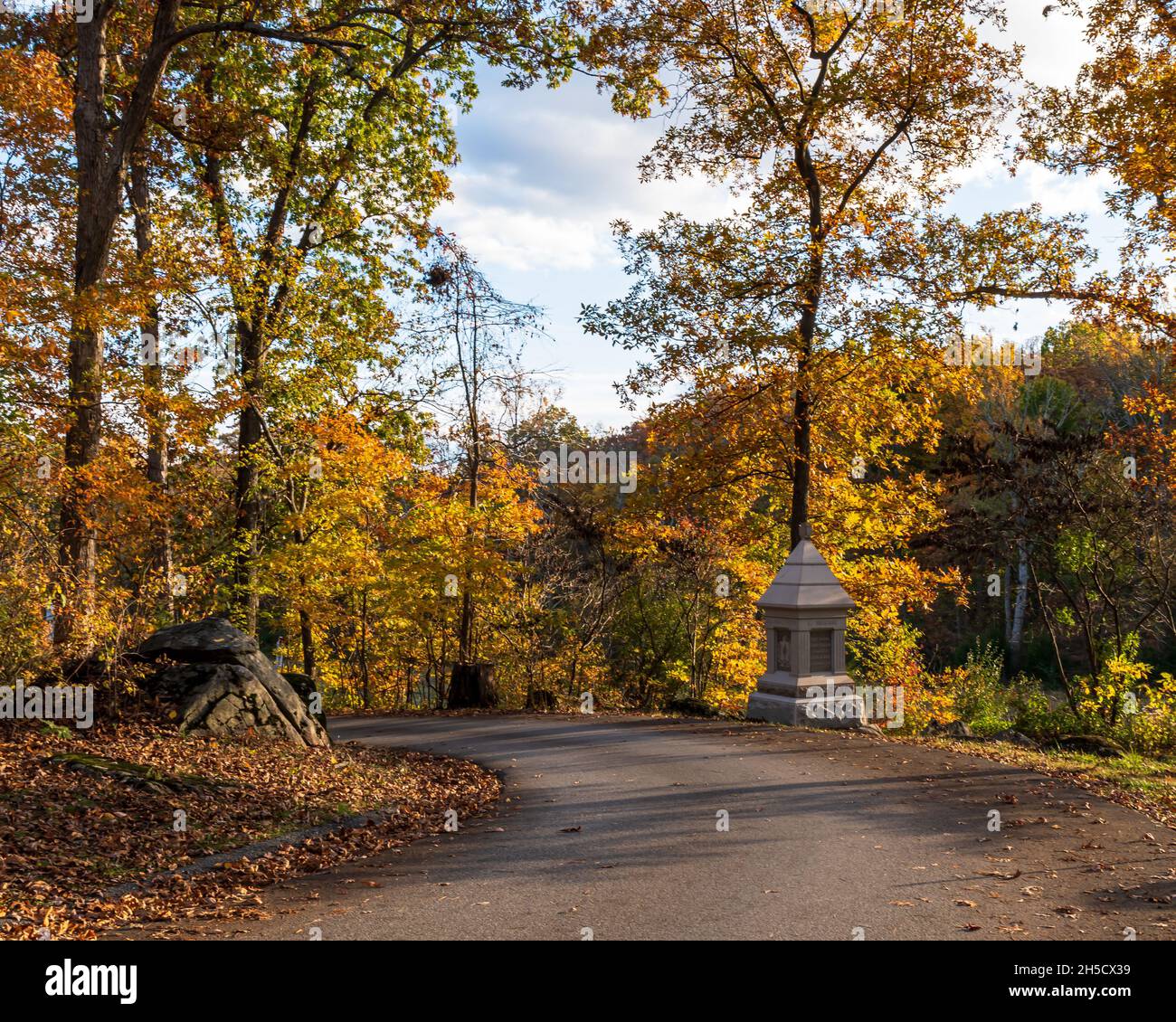 Fall Colors At Gettysburg Civil War Battlefield High Resolution Stock ...