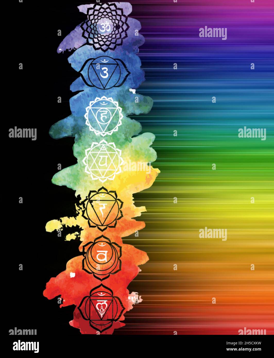 Rainbow Chakra Wallpaper HD Wallpaper: Chakras, Rainbow, New Age,