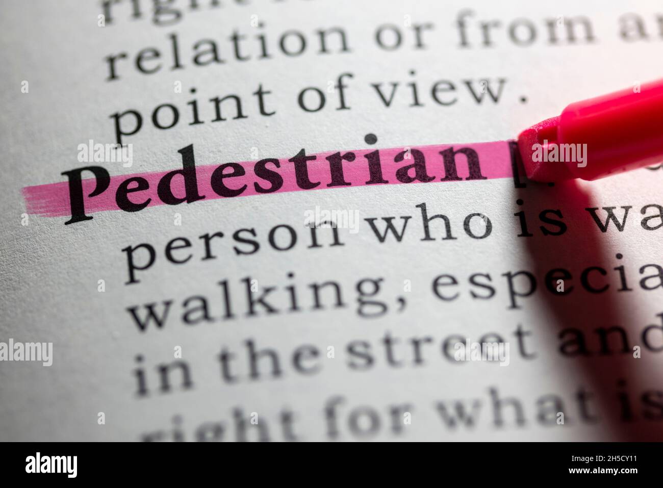 Fake Dictionary word, Dictionary definition of pedestrian Stock Photo ...