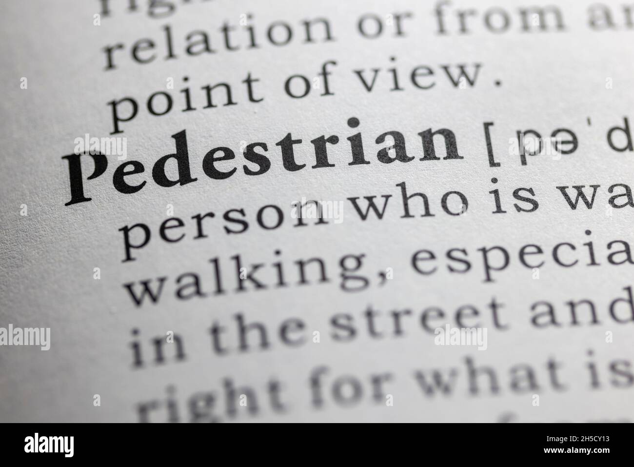 Fake Dictionary word, Dictionary definition of pedestrian Stock Photo ...