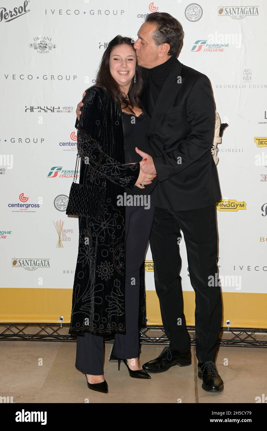 Giorgia Scarfone and Andrea Morricone attend the red carpet of the 61st ...