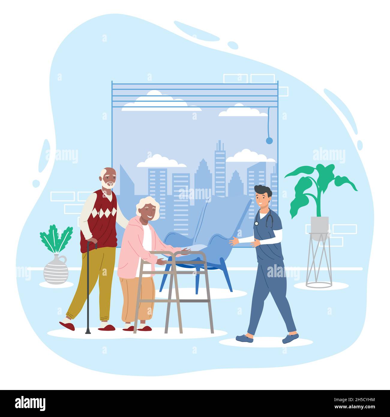 Nursing home safety Stock Vector Images - Alamy