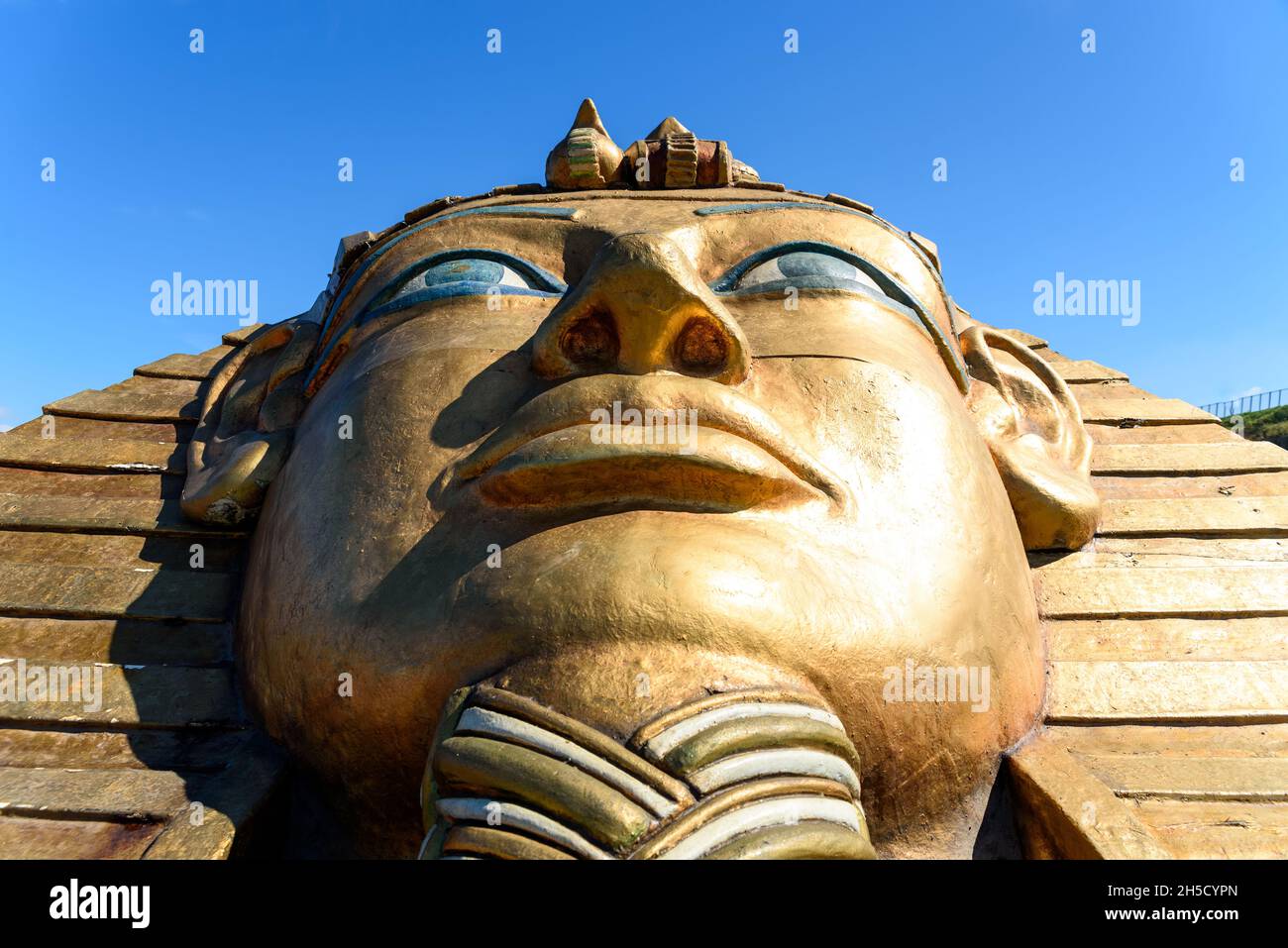 Desenzano del Garda, Italy - October 5, 2021: Sculpture of the face of ...