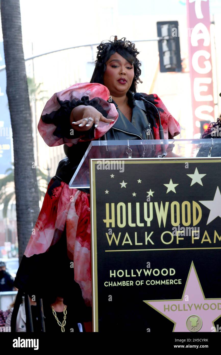 LOS ANGELES - NOV 8: Lizzo at the Missy Elliott Star Ceremony on the ...