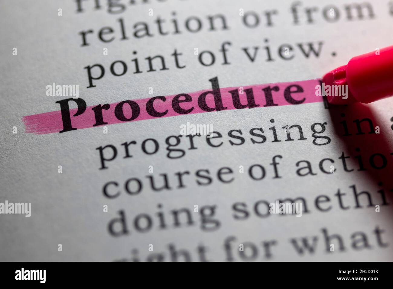 Procedure word hi-res stock photography and images - Alamy
