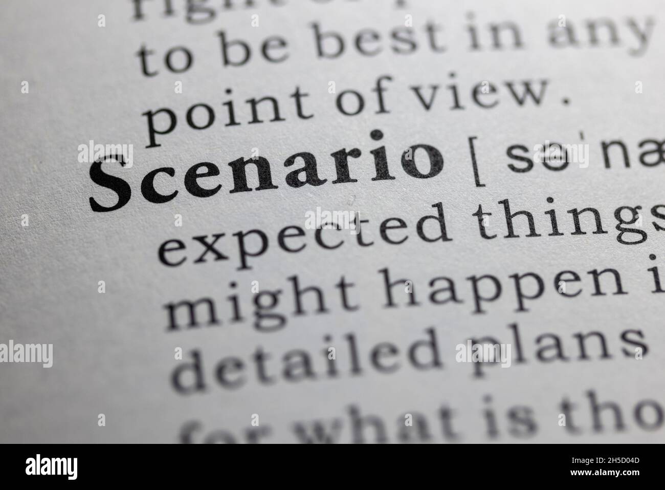 Scenario hi-res stock photography and images - Alamy