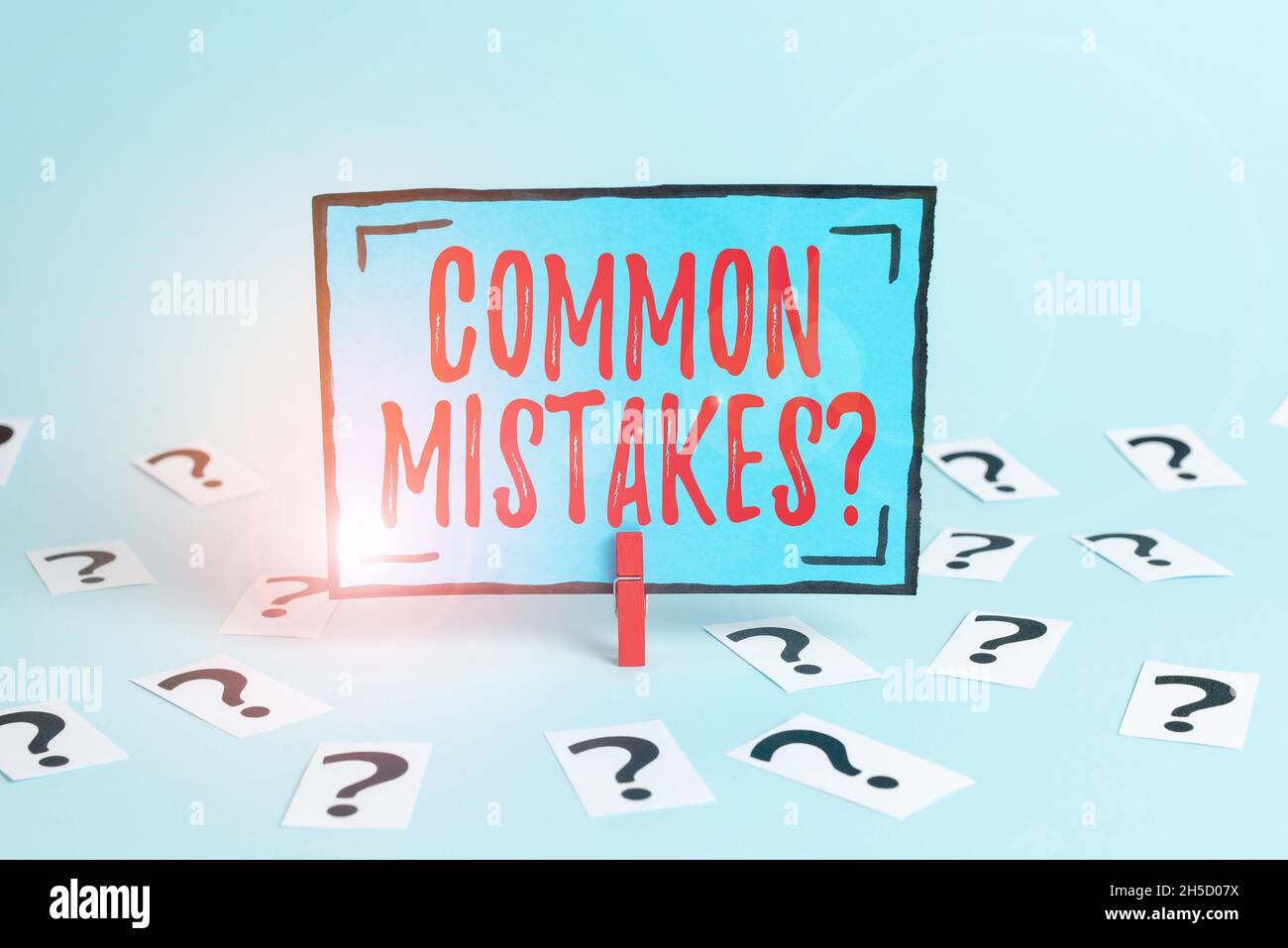 Hand writing sign Common Mistakes Question. Business showcase repeat ...