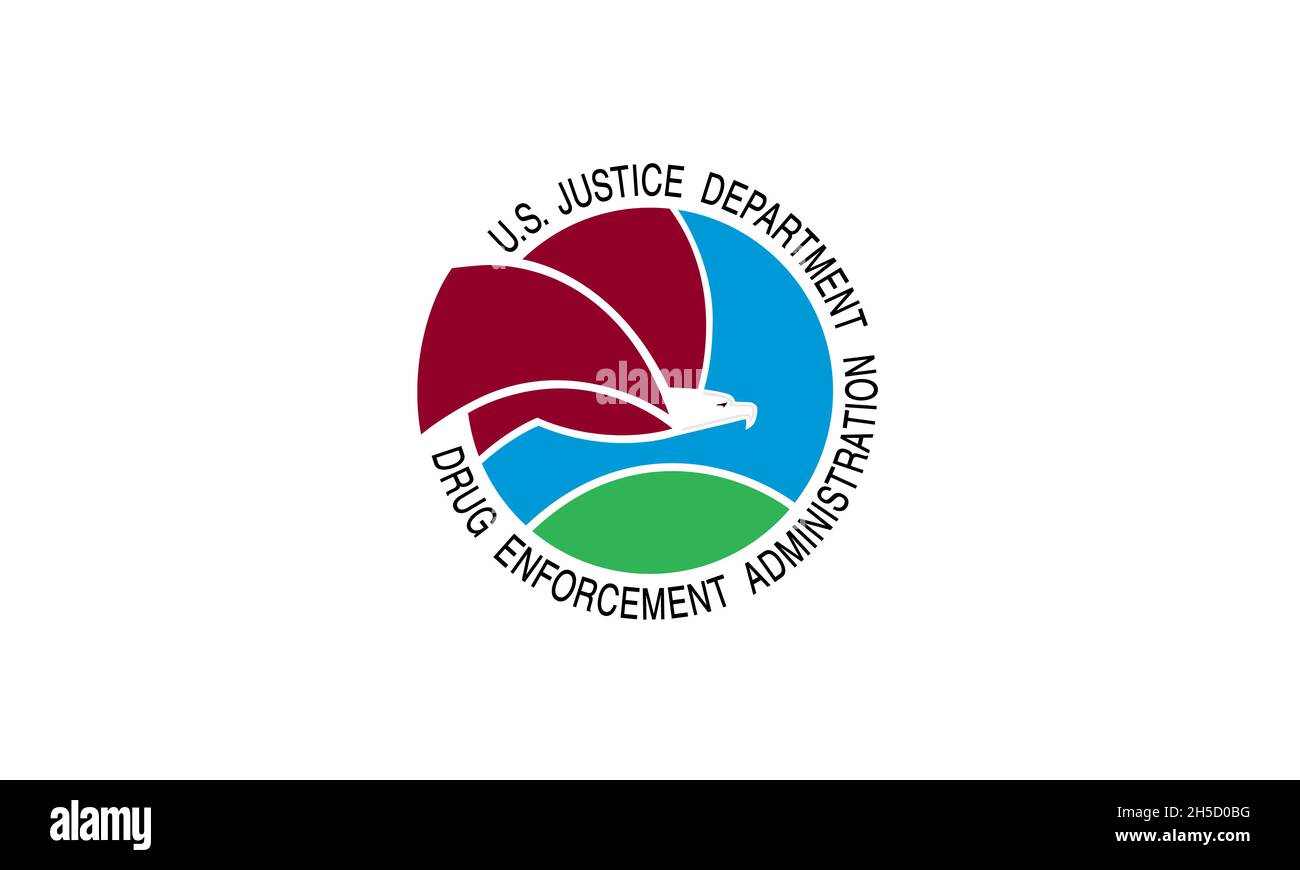 Minsk, Belarus - May, 2021: Top view of flag of United States Drug ...